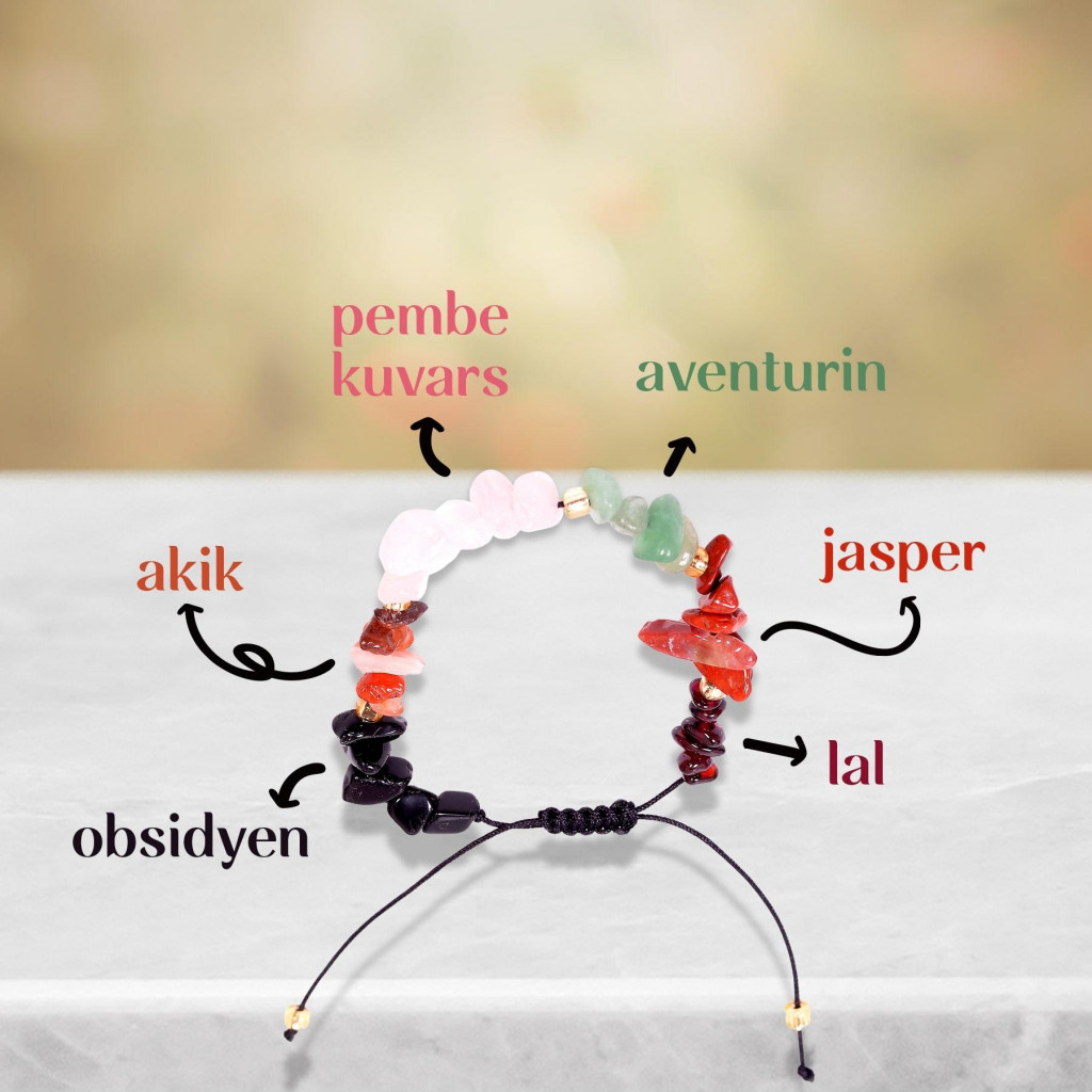 Ayarlamalı Başak Burcu Doğal Taş Bileklik